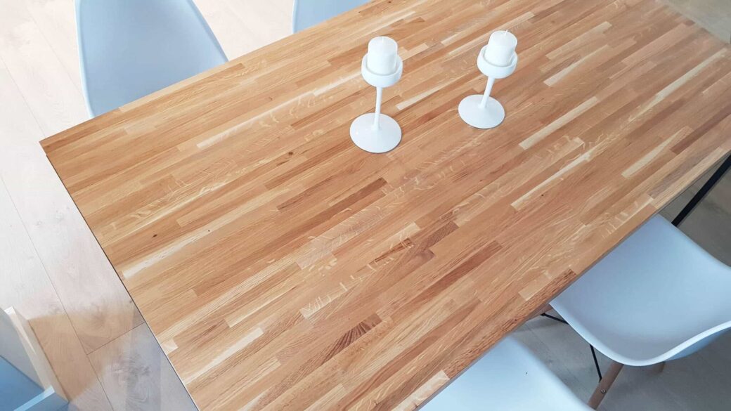 Industrial table Loft inspirations with oak top | Deerhorn Furnitures