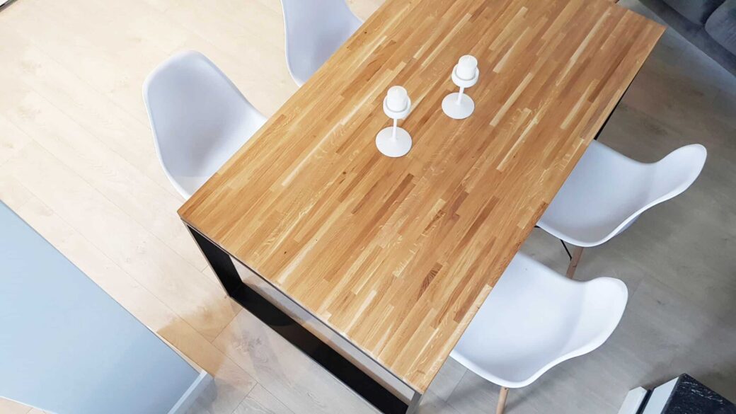Industrial table Loft inspirations with oak top | Deerhorn Furnitures
