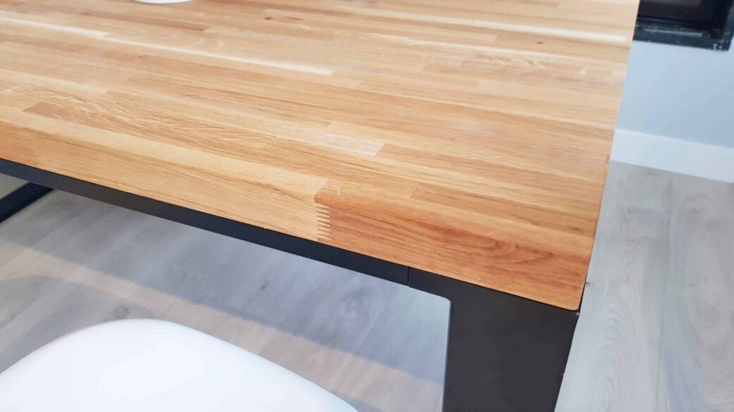 Industrial table Loft inspirations with oak top | Deerhorn Furnitures
